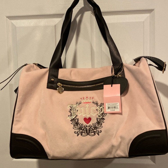 Juicy Couture | Bags | Bnwt Juicy Couture Velour Heritage Rosie Weekender Duffle Bag | Poshmark